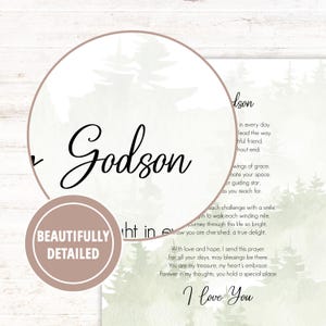 Godson Blessing, Printable Art for Godchild, My Godson Poetry, Baptism ...