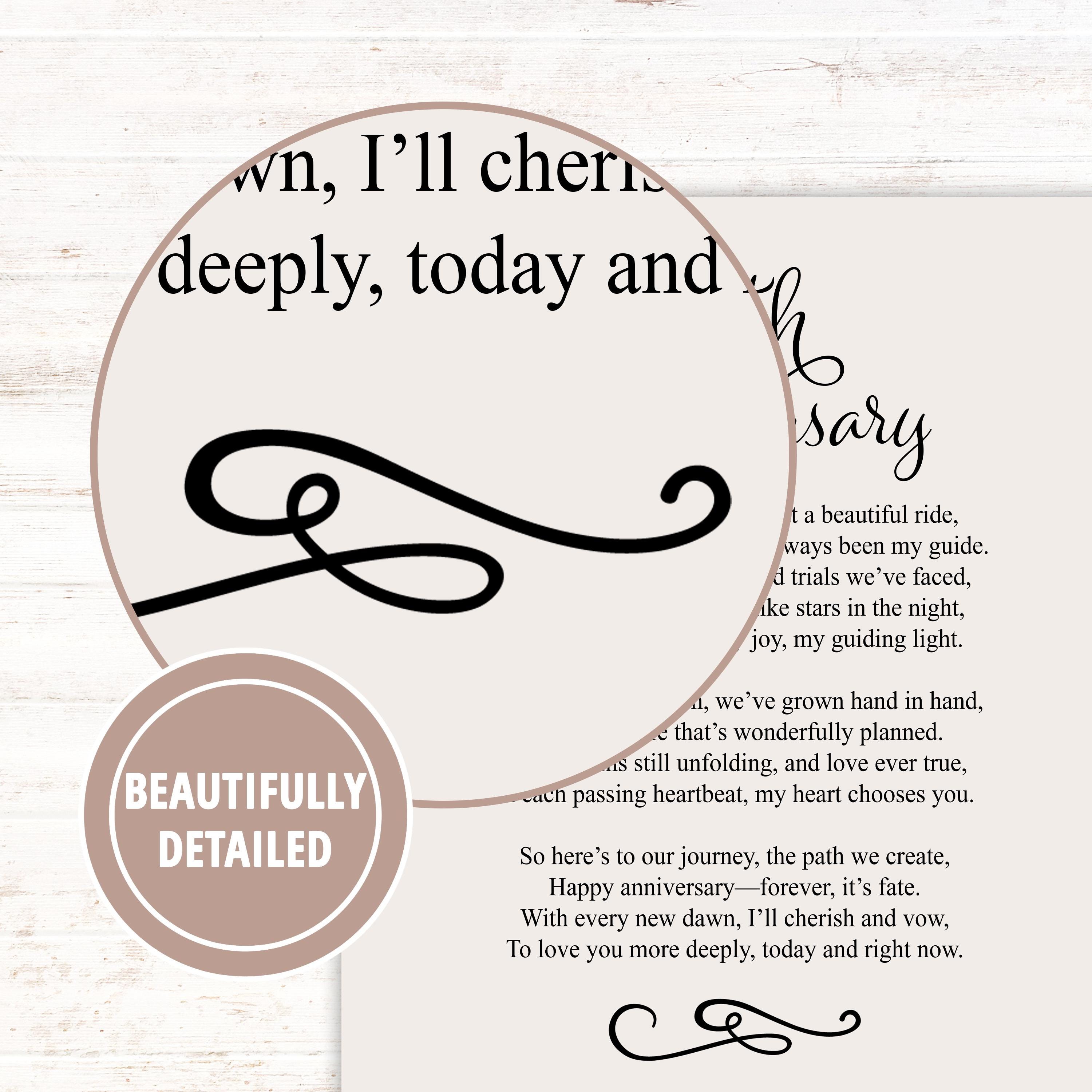 30th Anniversary Poem, PRINTABLE Poetry Instant Download, 30 Years of ...