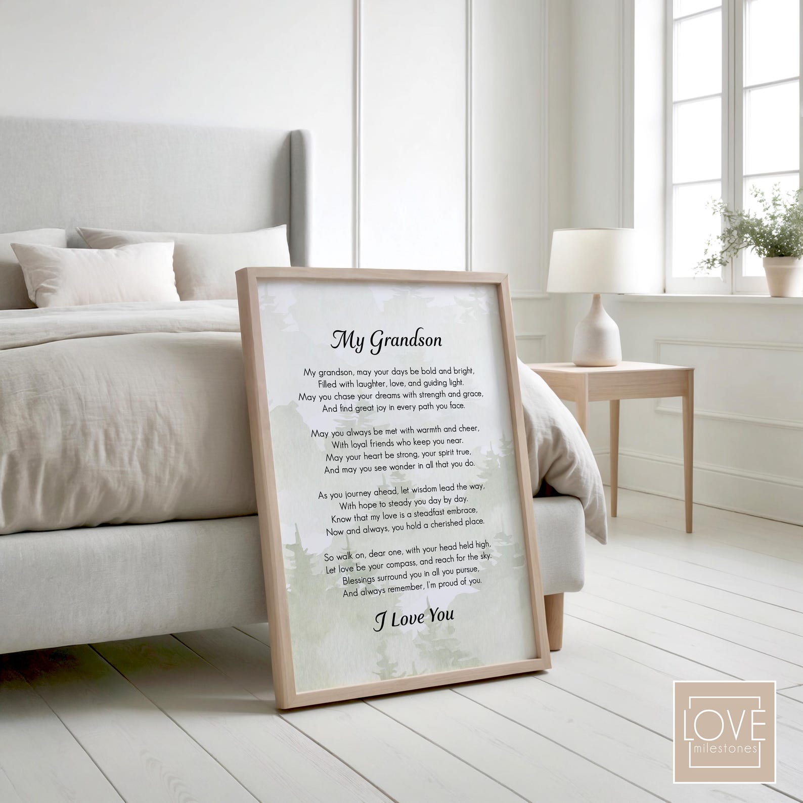 Grandson Poetry, Printable Wall Art for Grandchild, Poem for Boys ...