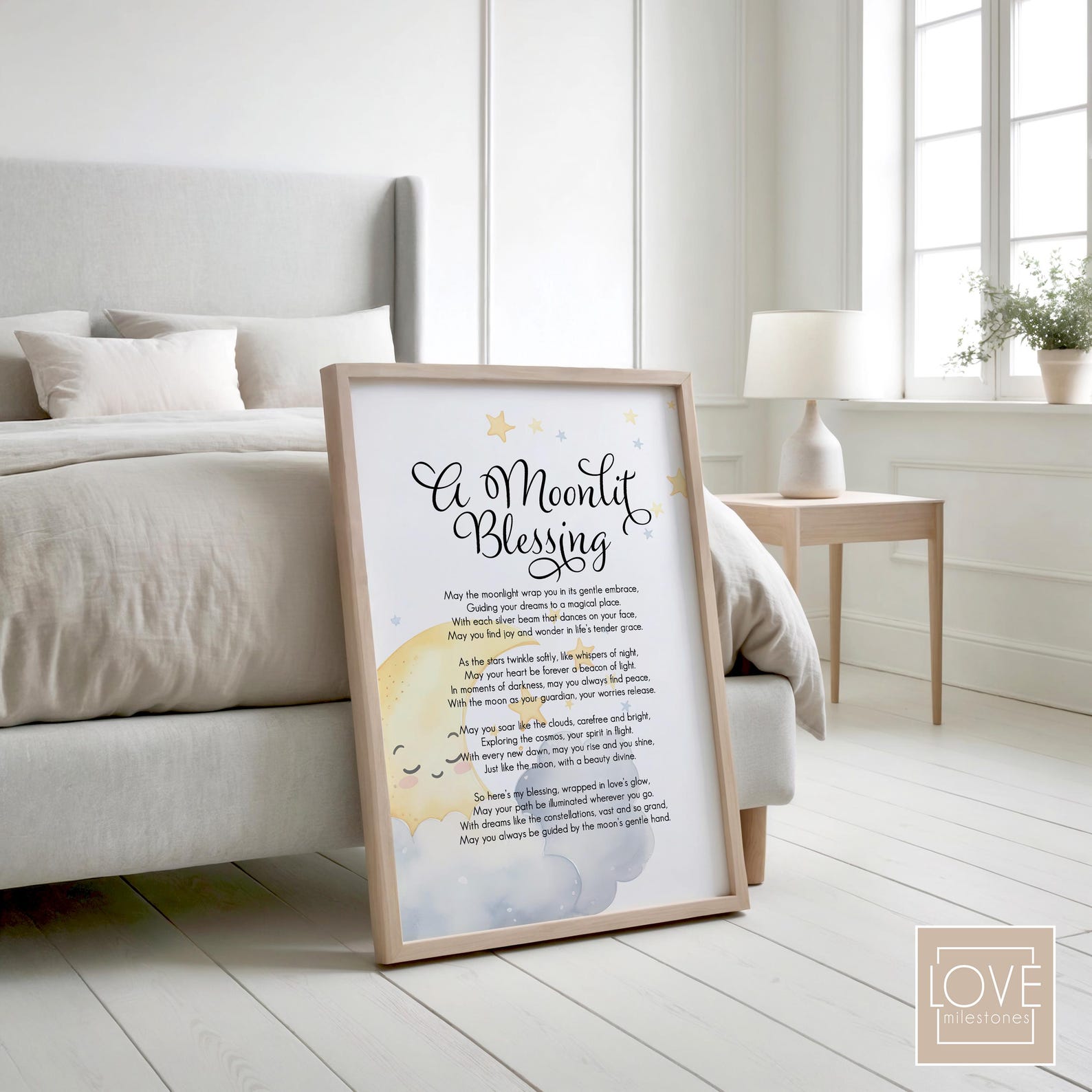 A Moonlit Blessing, Poem for Nursery, Baby Gift PRINTABLE Wall Art ...