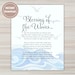 Poetry Printable Gift, Nautical Poem, Blessing of the Waves Poem, Ocean ...