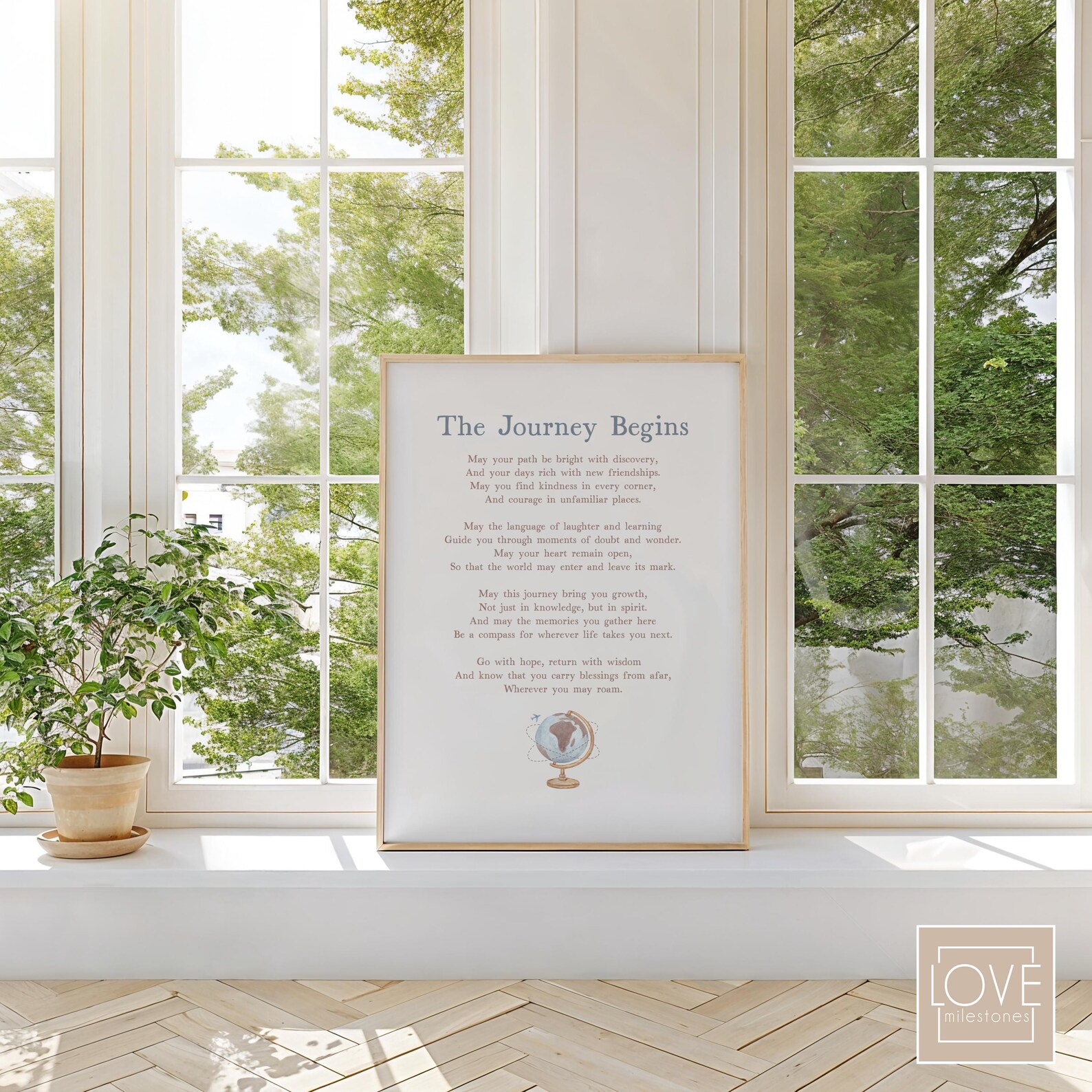 Study Abroad Gift for Student Going Overseas, the Journey Begins Poem ...