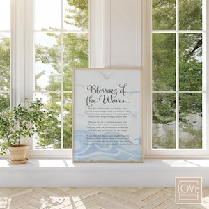 Poetry Printable Gift, Nautical Poem, Blessing of the Waves Poem, Ocean ...