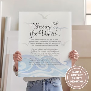 Poetry Printable Gift, Nautical Poem, Blessing of the Waves Poem, Ocean ...