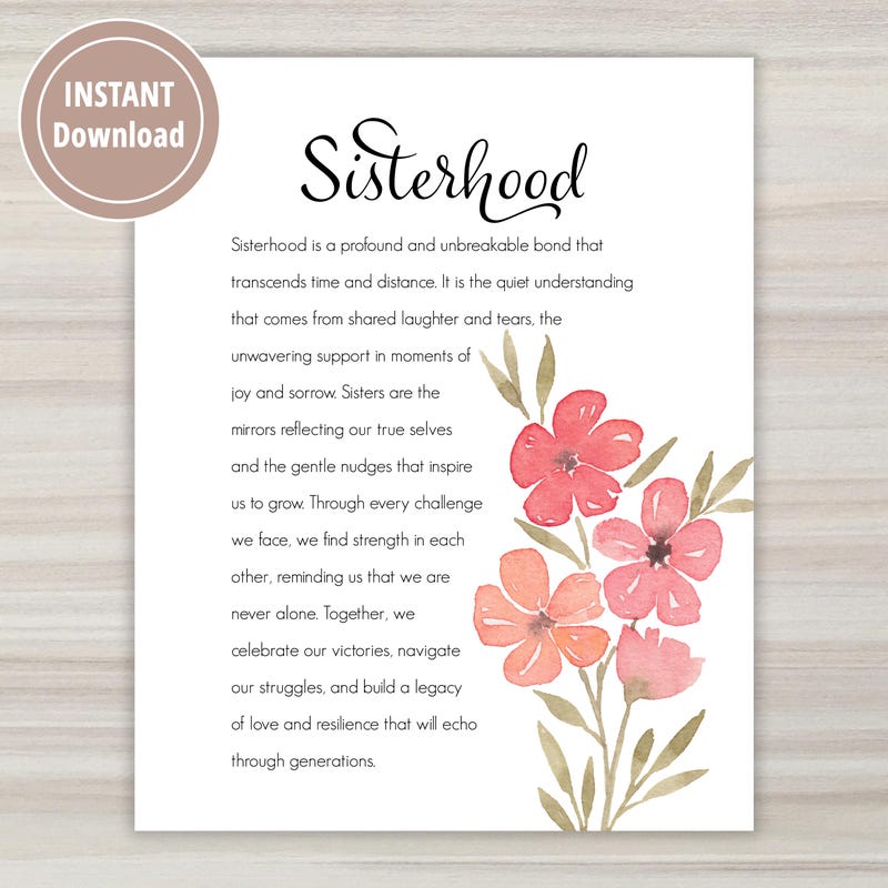 Sister Poem - Etsy