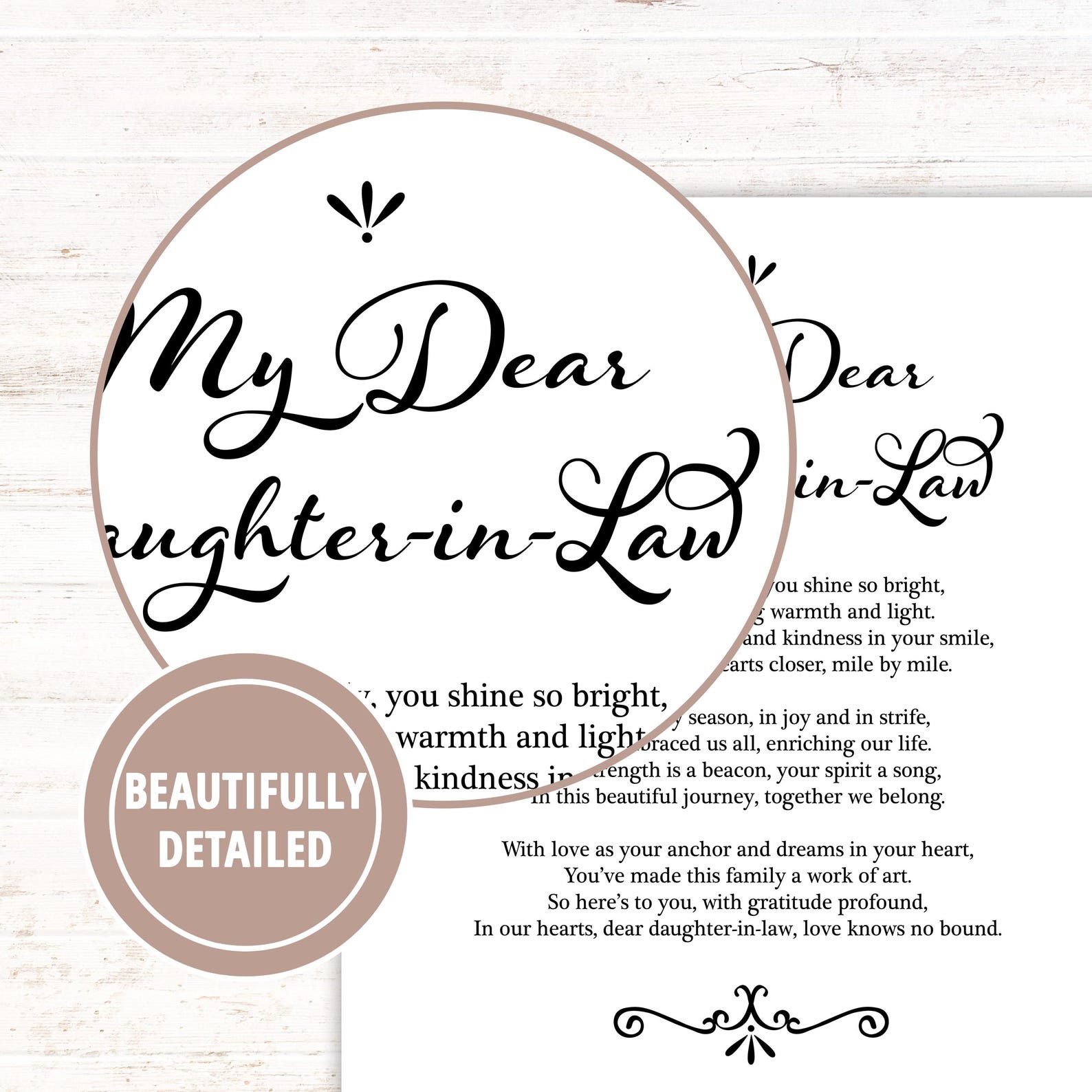 Daughter-in-law Poem PRINTABLE Poetry, Gift for Daughters in Law ...