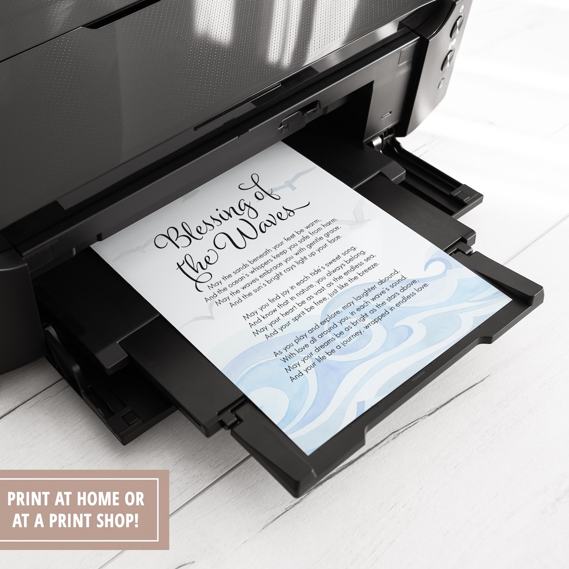 Poetry Printable Gift, Nautical Poem, Blessing of the Waves Poem, Ocean ...