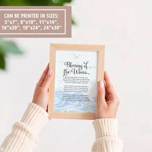 Poetry Printable Gift, Nautical Poem, Blessing of the Waves Poem, Ocean ...