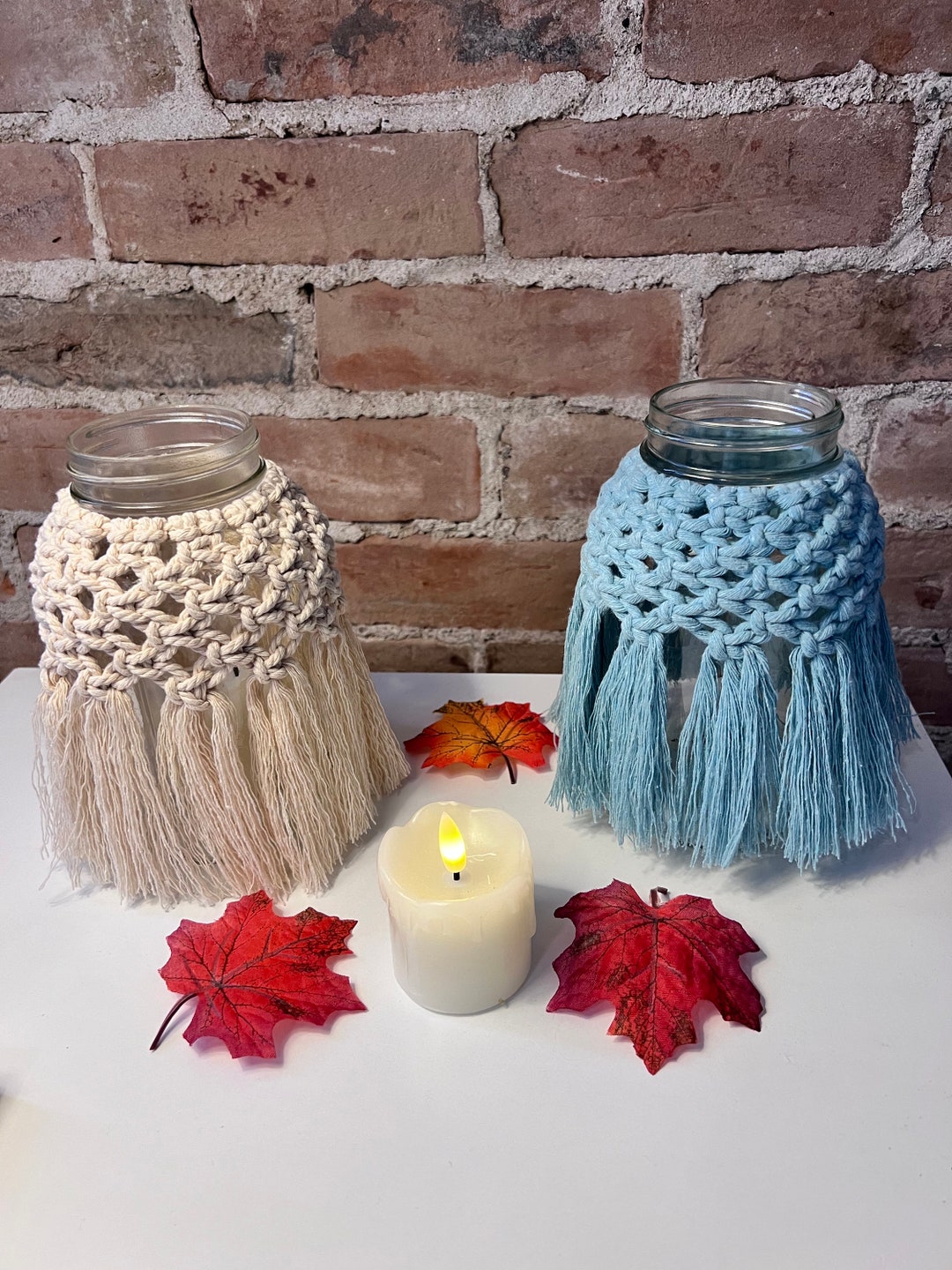 Handmade Macrame Jar Covers. Jars Not Included - Etsy