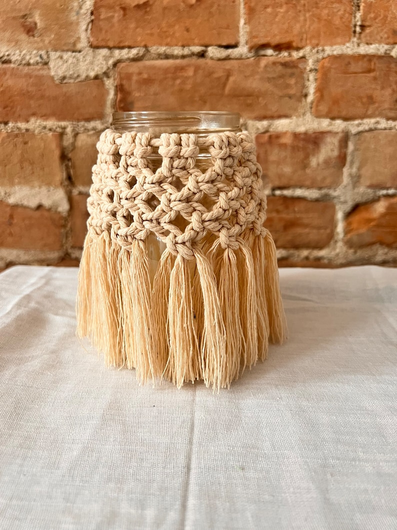 Handmade Macrame Jar Covers - Etsy