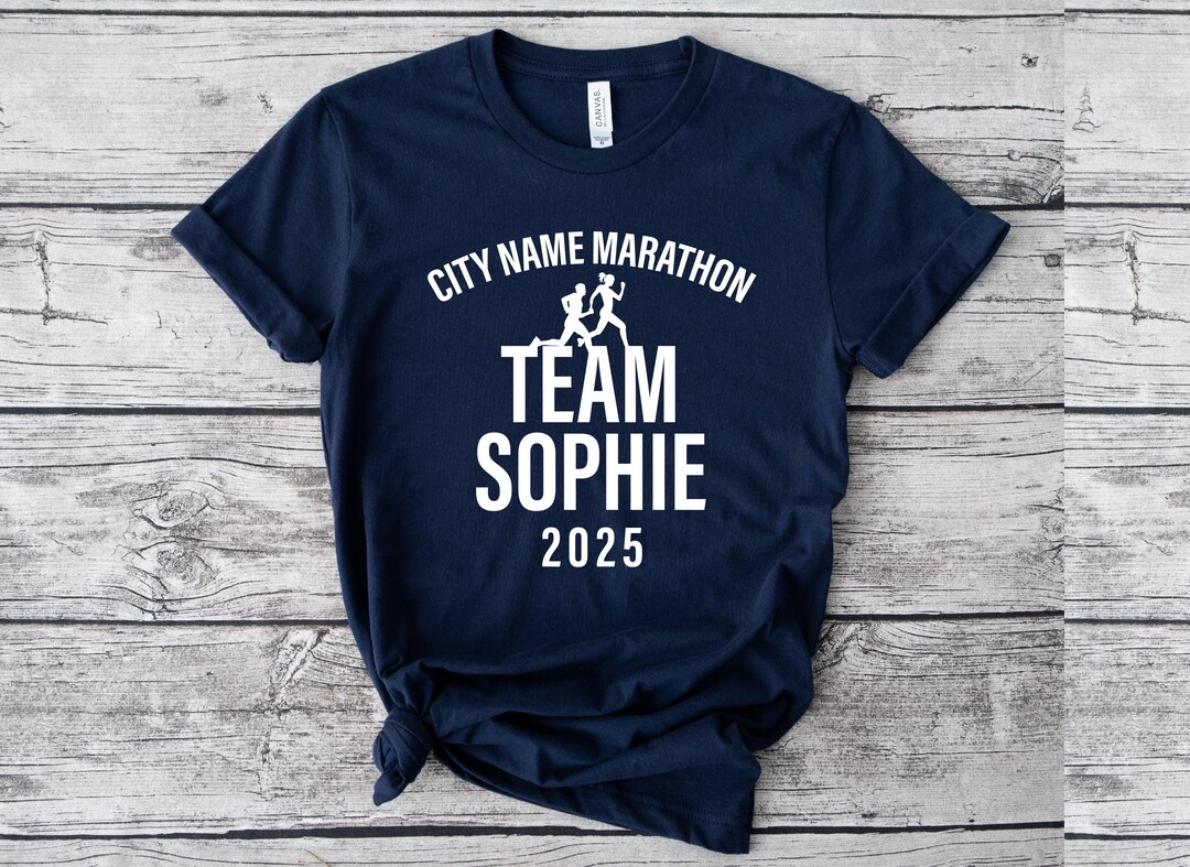 Custom Marathon Support Crew T-shirt: Family Matching Runner's Race ...
