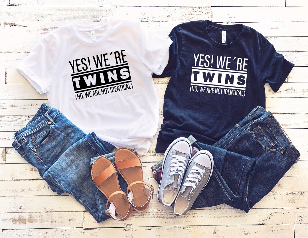 Yes We Are Twins T-shirt: Sibling Matching Shirt - Etsy