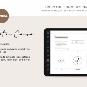 Premade Canva Watermark Logo Photography Logo Instant Download ...