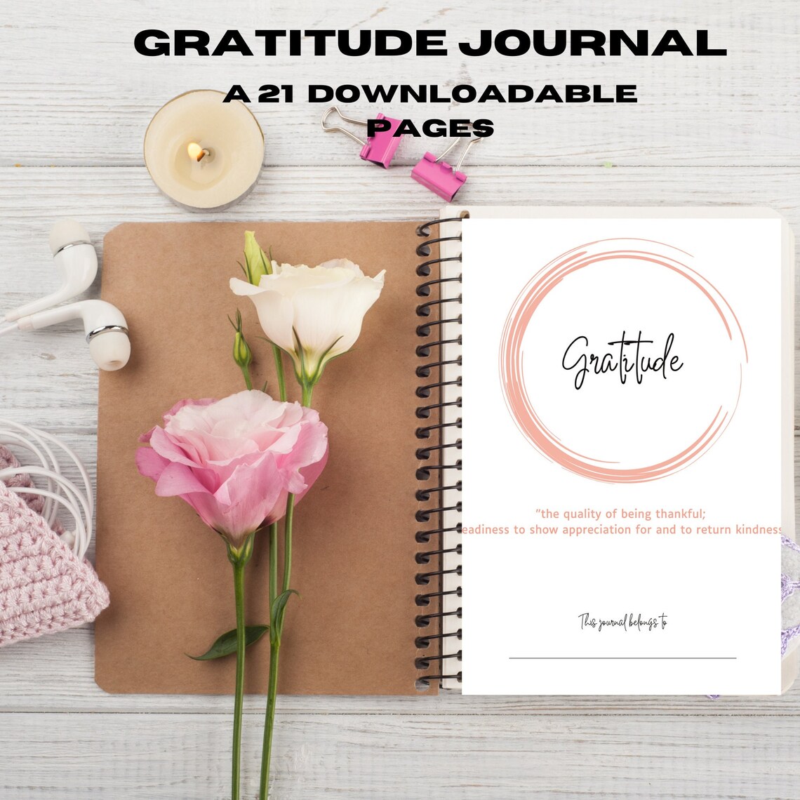 Gratitude Journal Printable Gratitude Printable Mindfulness Journal ...