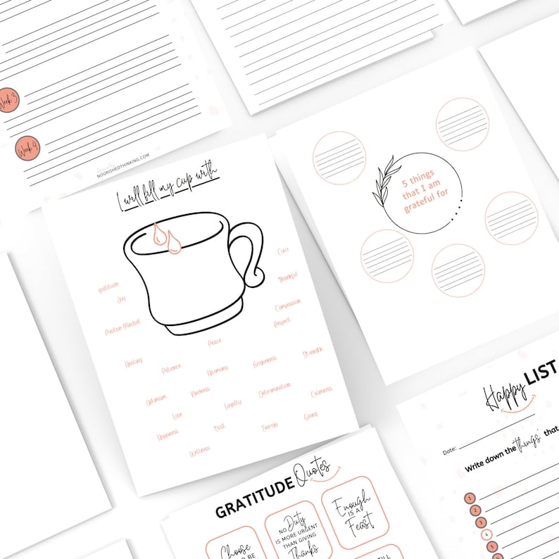 Gratitude Journal Printable Gratitude Printable Mindfulness Journal ...