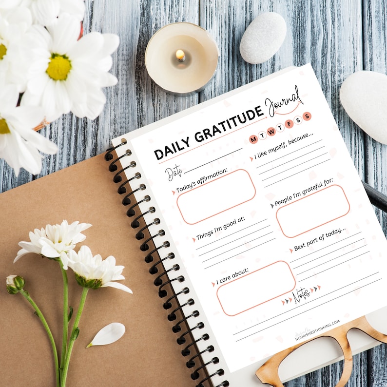 Gratitude Journal Printable Gratitude Printable Mindfulness Journal ...