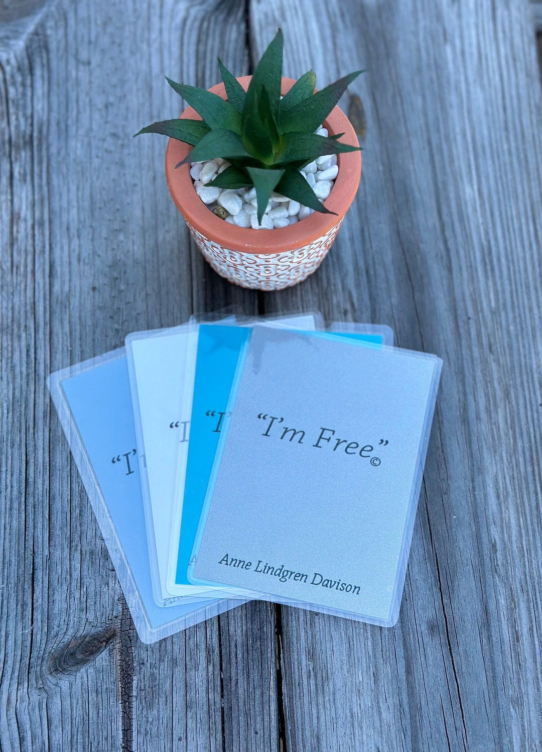 Pack of 4 i'm Free Poem Cards Free Shipping - Etsy