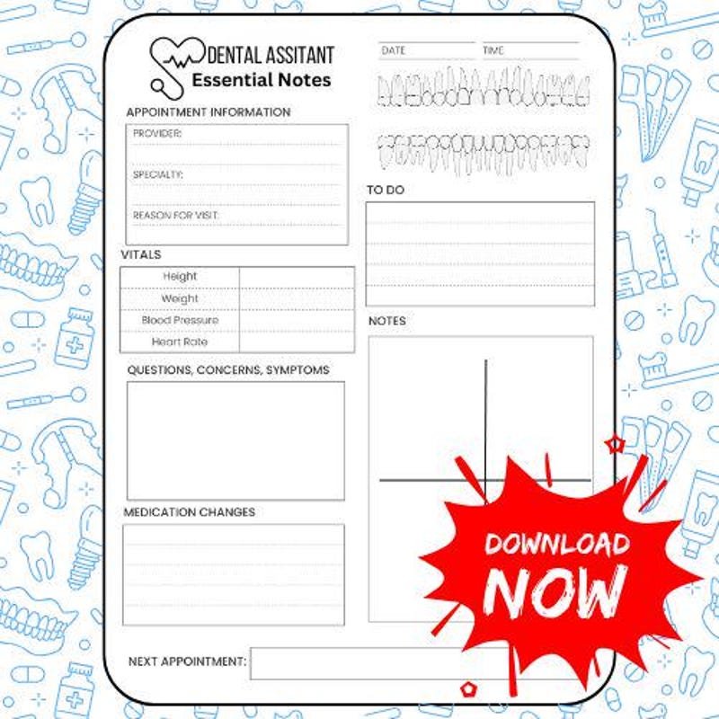 Dental Assistant Printable - Etsy
