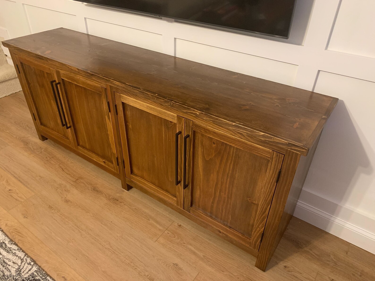 Custom Made Pine Media Console With Storage Space - Etsy