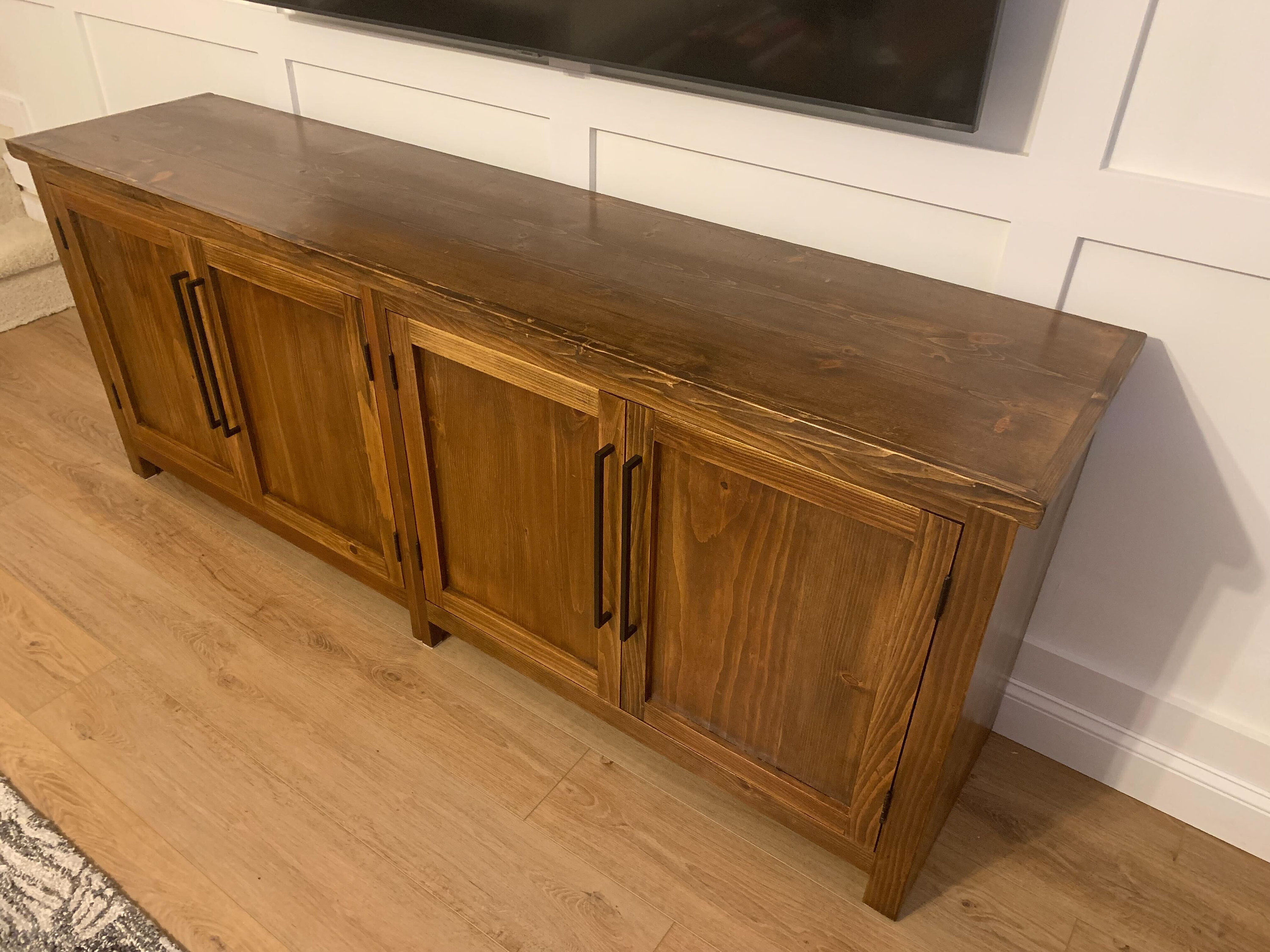 Custom Made Pine Media Console With Storage Space - Etsy