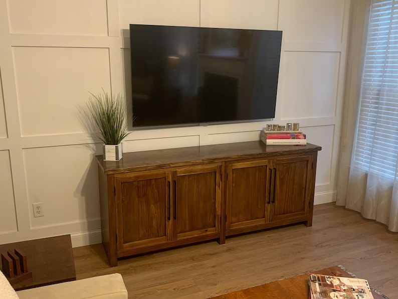 Custom Made Pine Media Console With Storage Space - Etsy