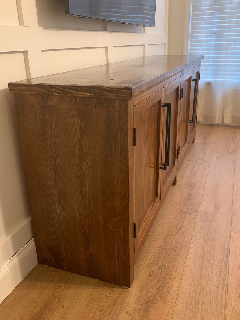Custom Made Pine Media Console With Storage Space - Etsy