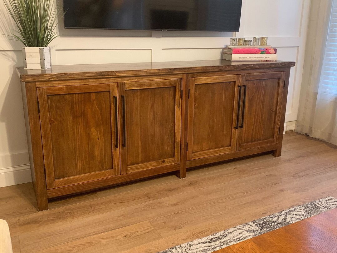 Custom Made Pine Media Console With Storage Space - Etsy