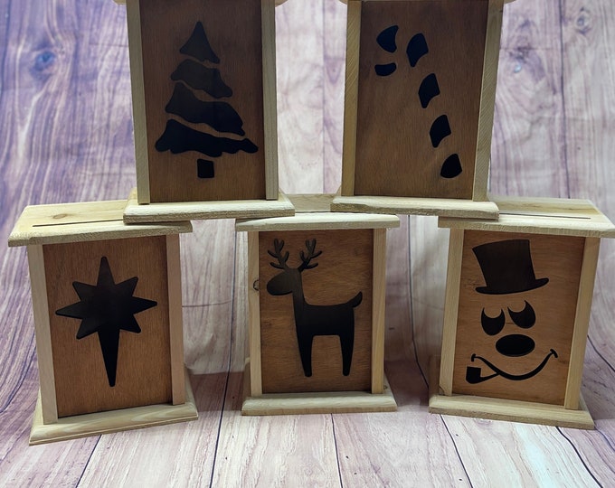 Christmas Lantern, Light Box, Changeable Front Plate. All Seasons - Etsy