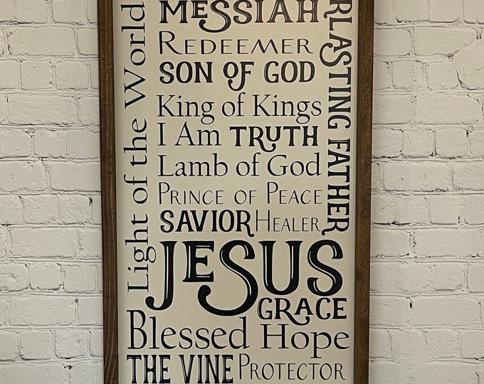 Christian Wall Decor - Names of Jesus- Faith Wall Art - Christian Wall ...