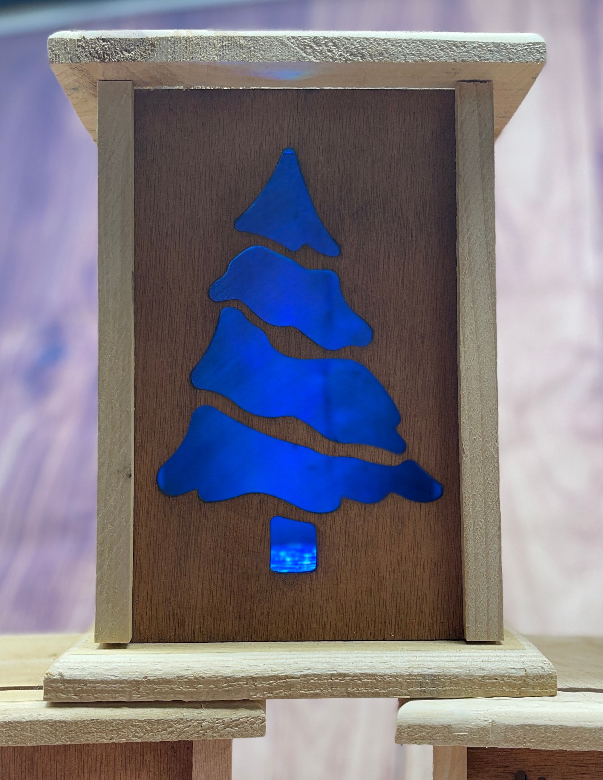Christmas Lantern, Light Box, Changeable Front Plate. All Seasons - Etsy