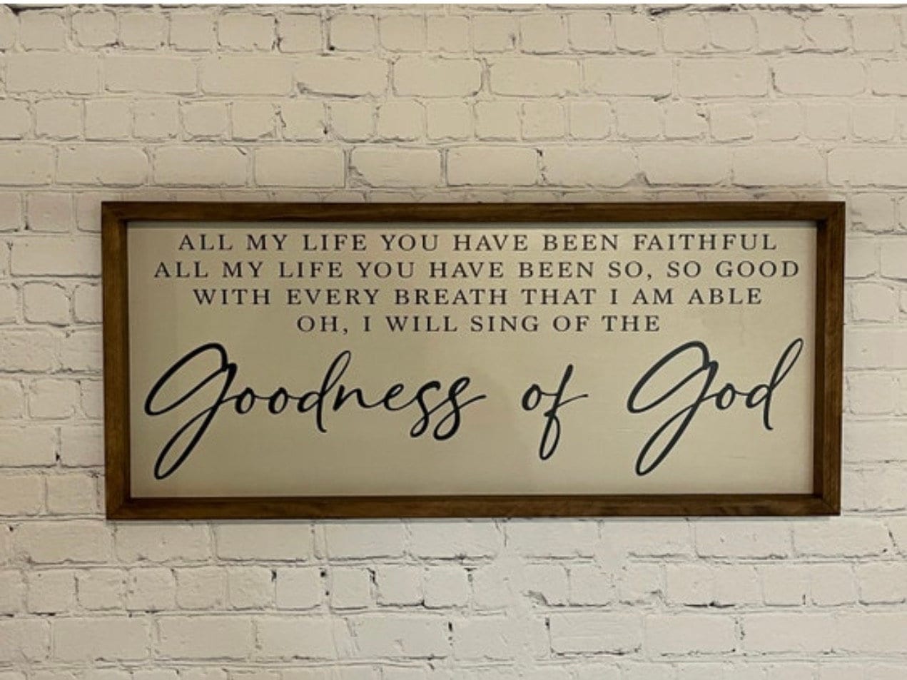 Christian Wall Decor Goodness of God Song Sign Song Lyrics - Etsy
