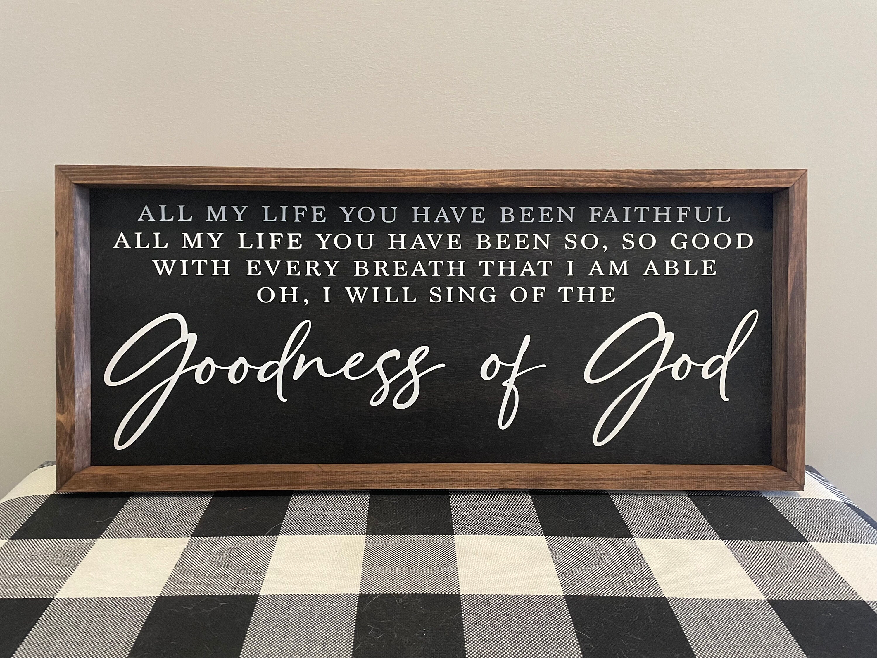 Christian Wall Decor Goodness of God Song Sign Song Lyrics - Etsy