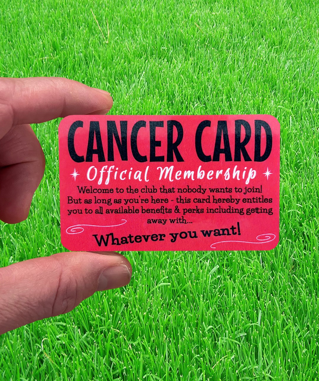 Funny Cancer Card: Wallet-sized Encouragement Gift - Etsy
