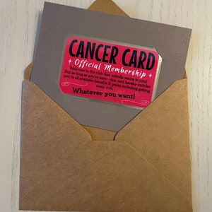 Funny Cancer Card: Wallet-sized Encouragement Gift - Etsy