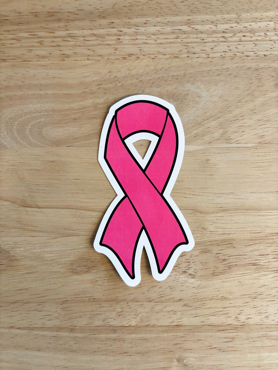 Breast Cancer Awareness Ribbon Waterproof Sticker, Cancer Encouragement ...