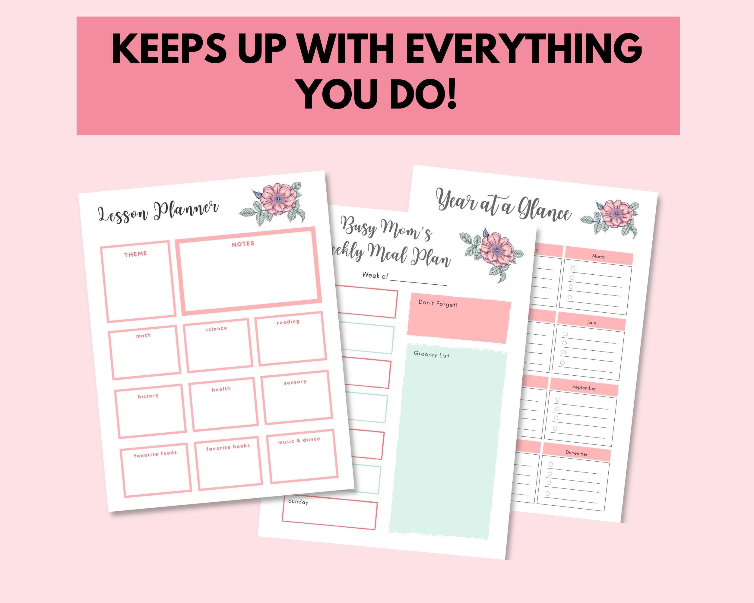 Busy Mom Planner Printable | All-in-one Mom Life Organizer | Weekly ...