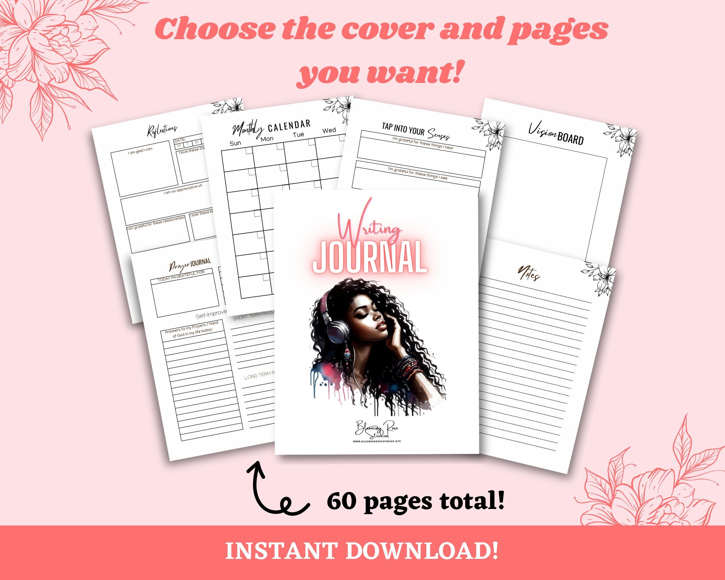 Printable Writing Journal - Daily Reflection, Prayer, Gratitude and ...