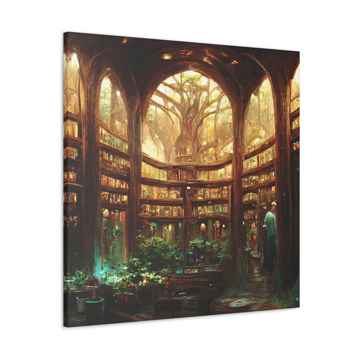 IN STOCK: Tolkien-inspired Library 5 Human/ai Hybrid Art Print or Gallery Wrapped Canvas - Etsy