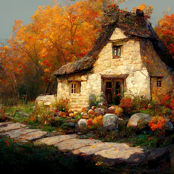 Stone Cottage - Etsy