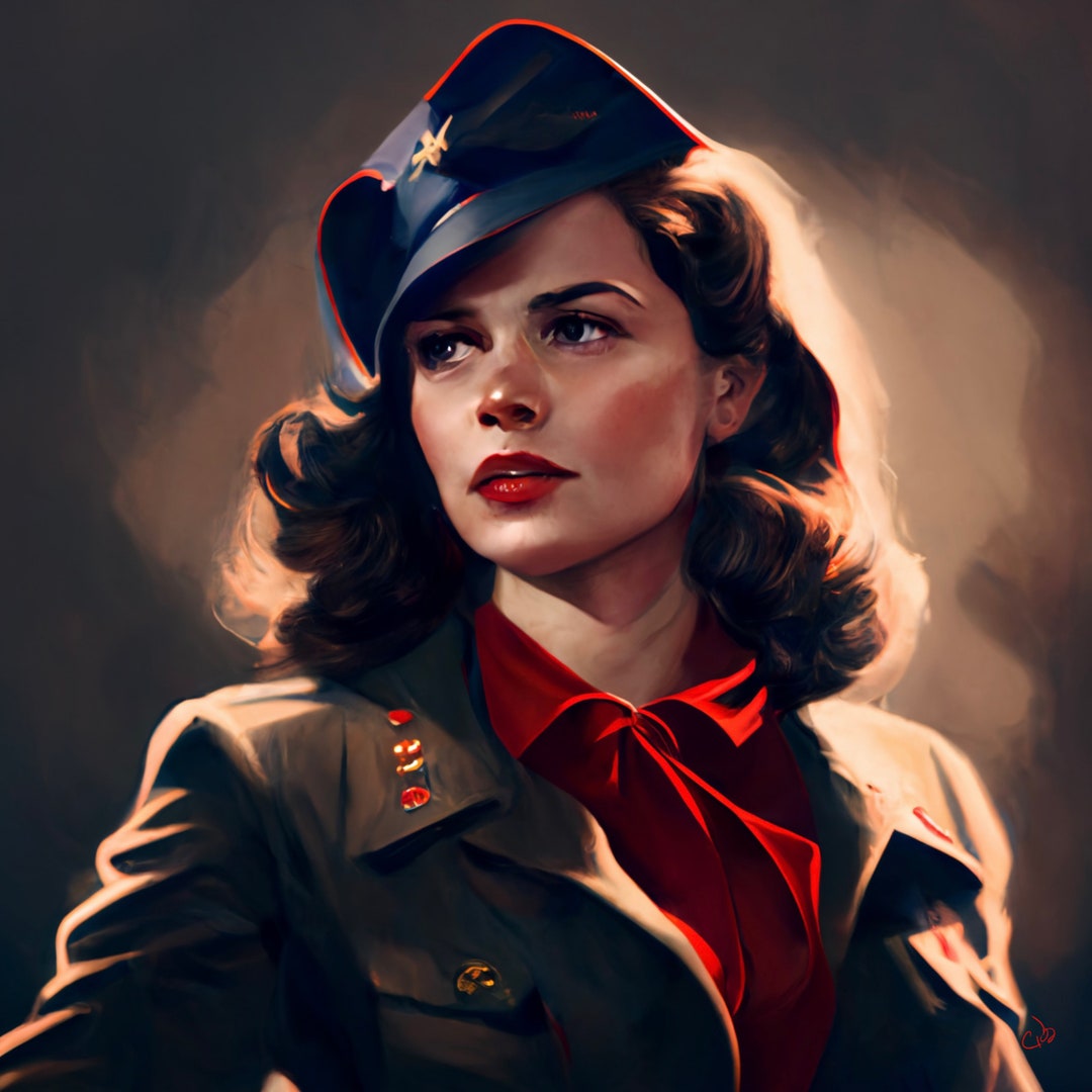 Marvel-inspired Peggy Carter 2 Human/ai Hybrid Art Print or Gallery ...