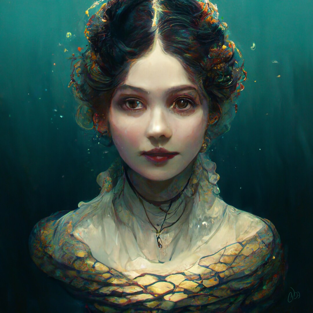 PRE-ORDER: Victorian Mermaid - Human/ai Hybrid Art Print or Gallery ...