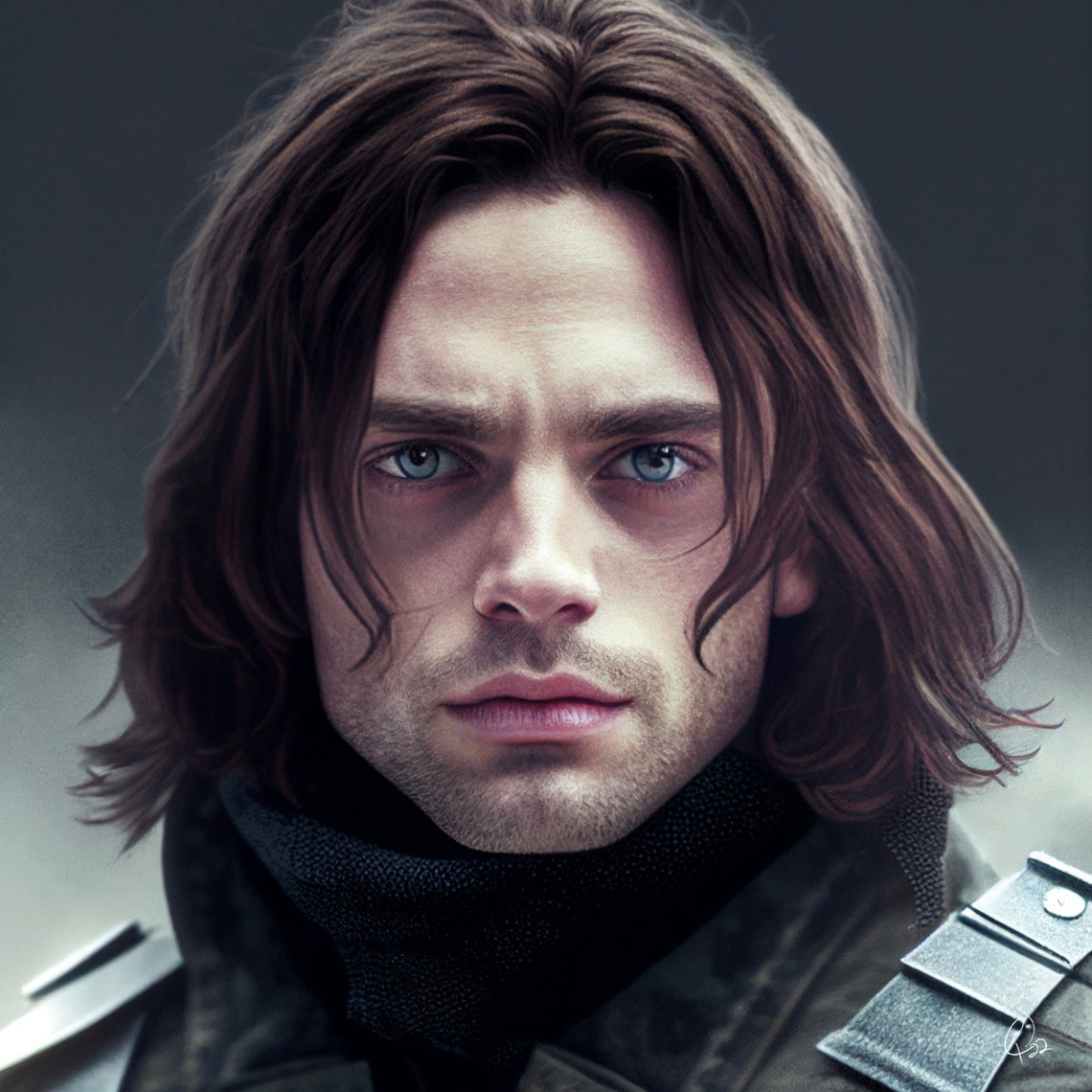 IN STOCK: Marvel-inspired Bucky Barnes 1 Human/ai Hybrid Art Print or ...