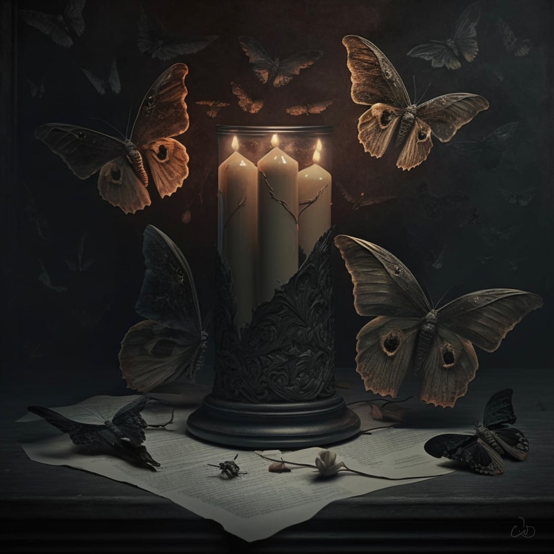 IN STOCK: Moths and Flames 8 - Human/ai Hybrid Art Print or Gallery ...