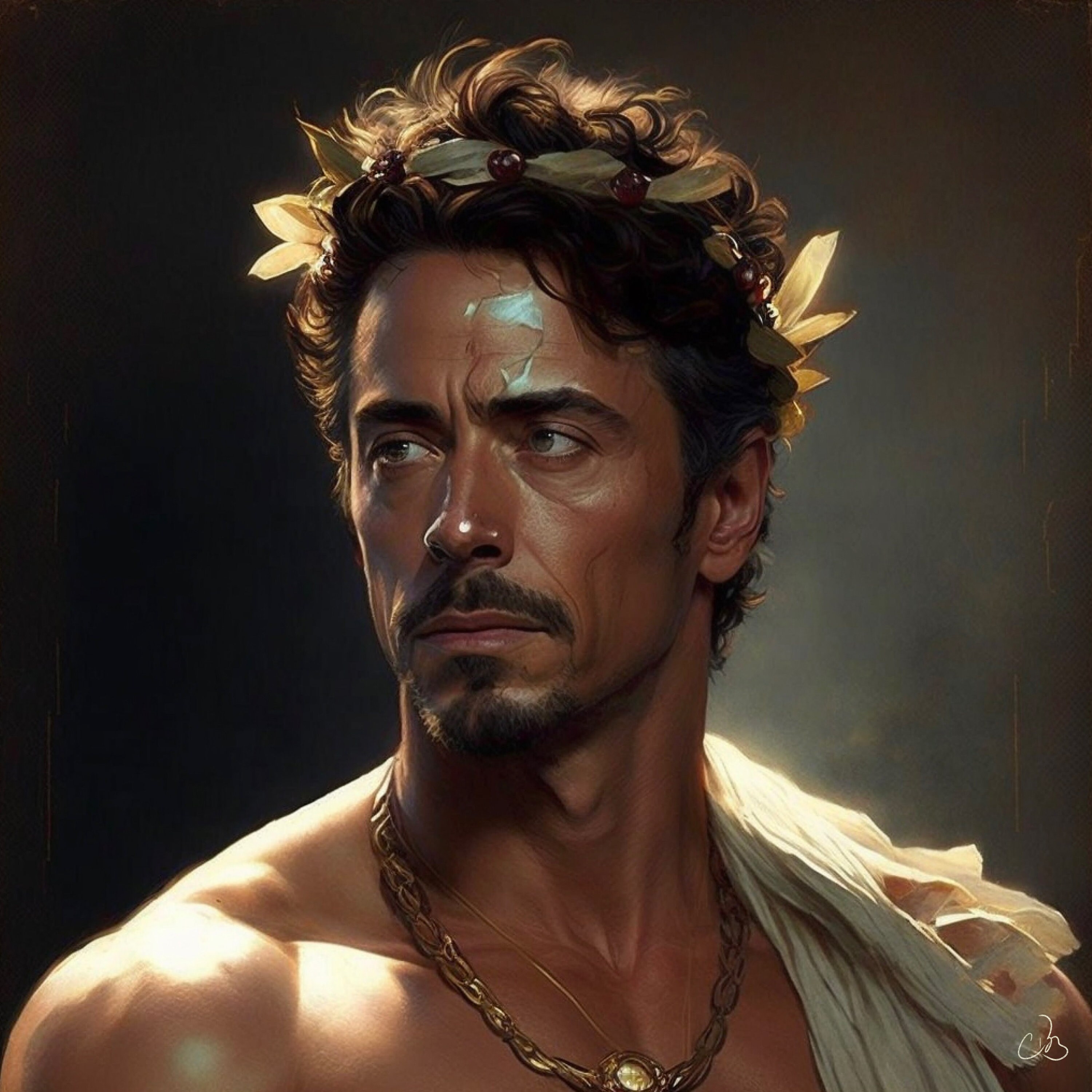 Marvel-inspired Tony Stark as Dionysus Human/ai Hybrid Art Print or ...