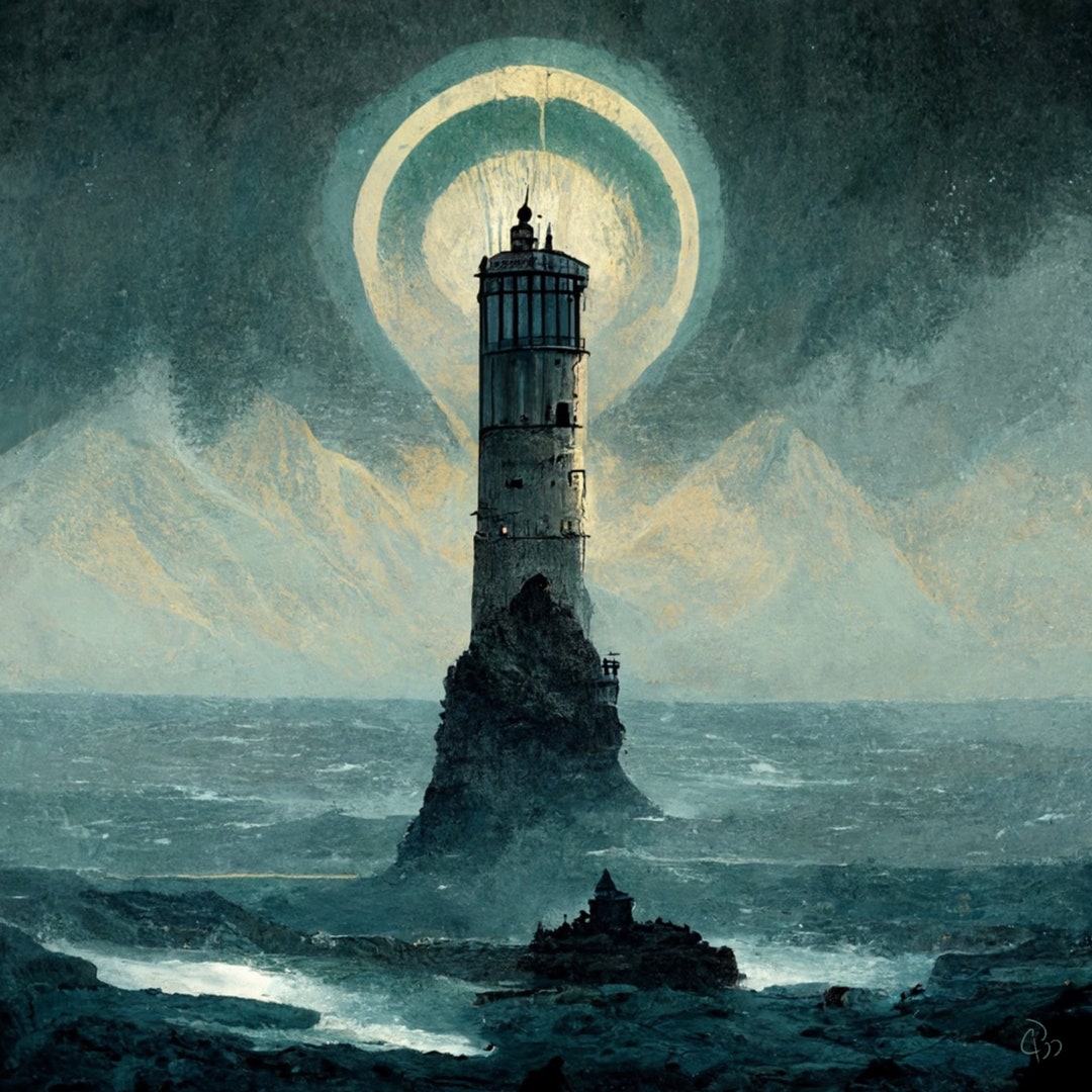 IN STOCK: Tolkien-inspired Lighthouse Human/ai Hybrid Art Print or ...