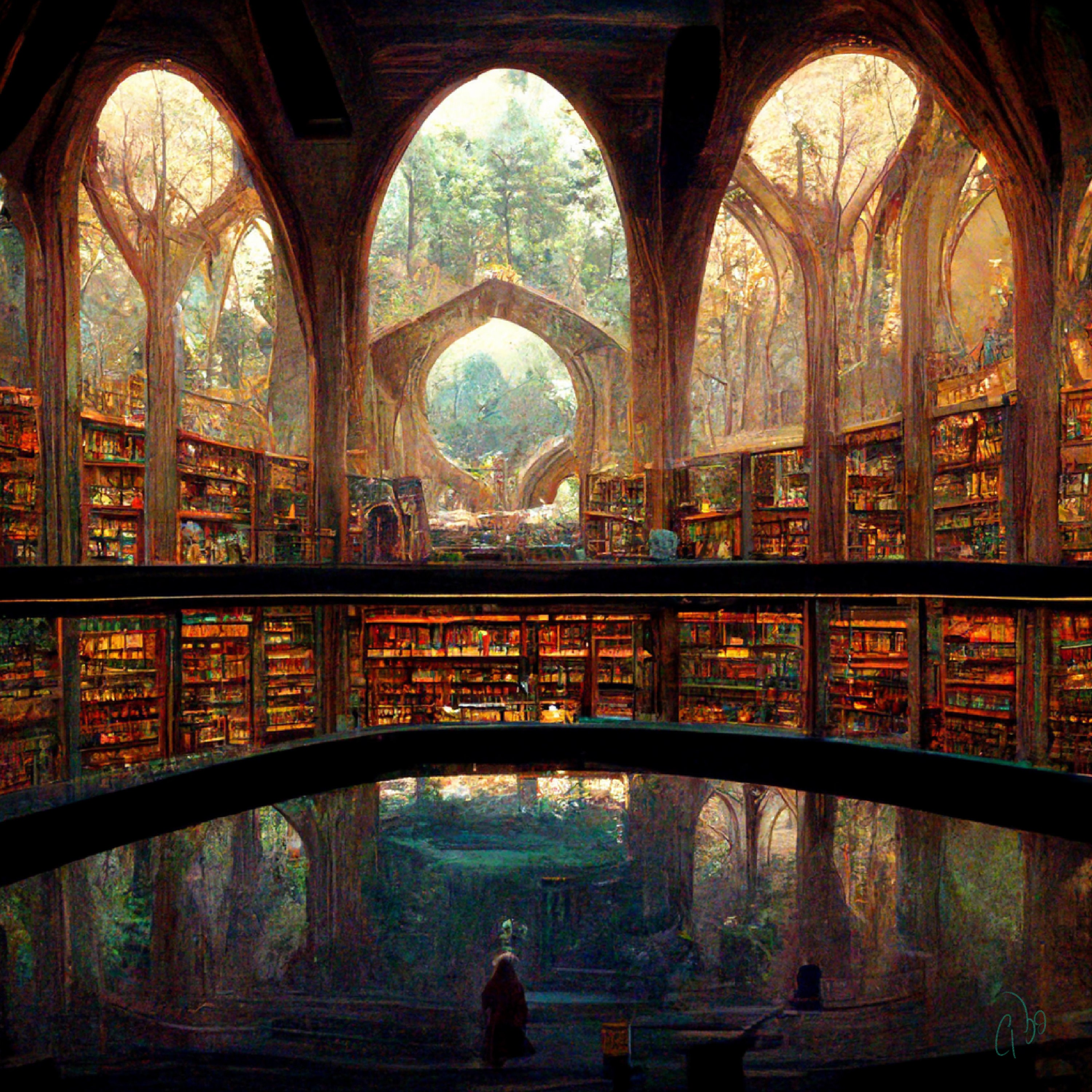 PRE-ORDER: Tolkien-inspired Library 3 Human/ai Hybrid Art - Etsy