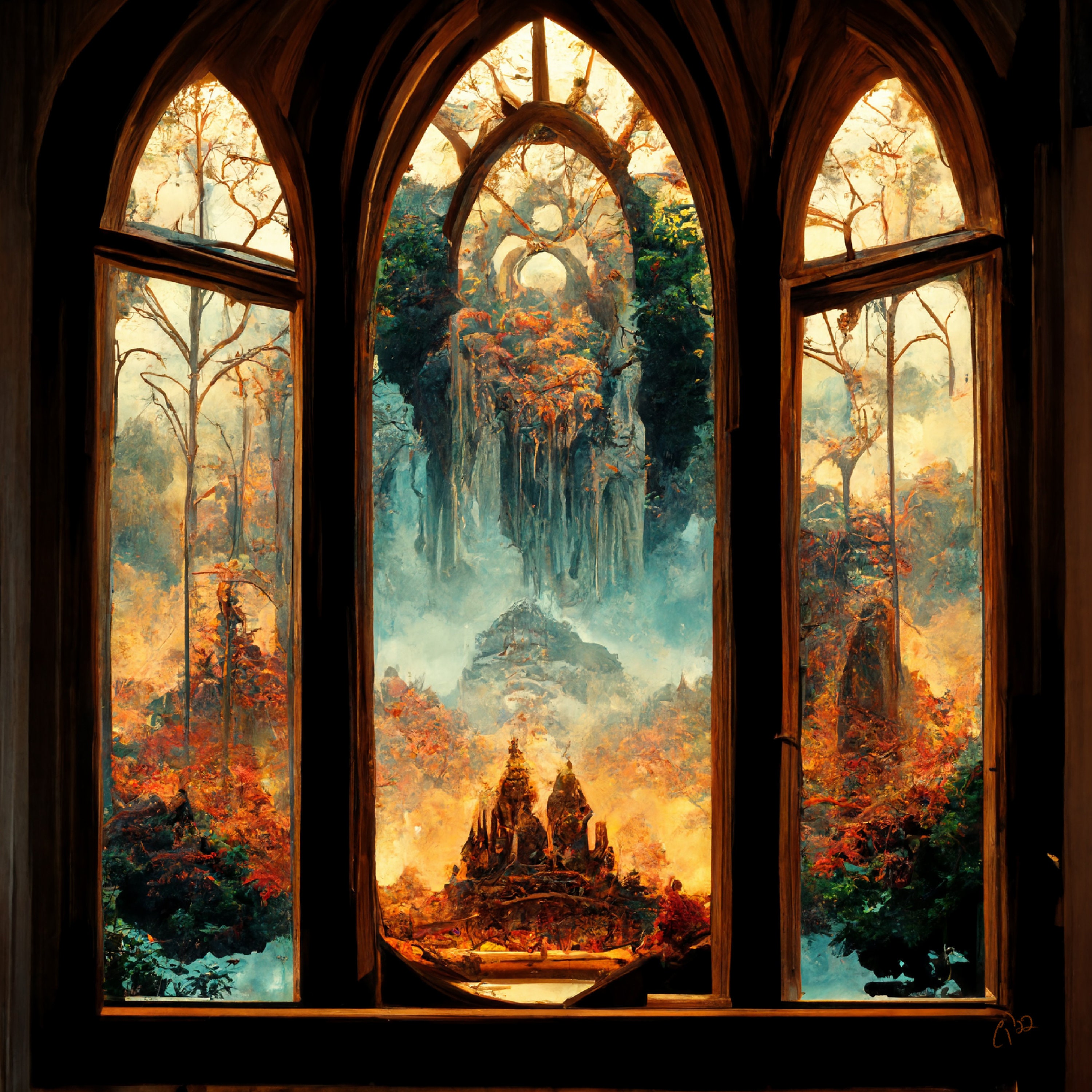IN STOCK: Tolkien-inspired Window V-1 Human/ai Hybrid Art Print or Gallery Wrapped Canvas - Etsy