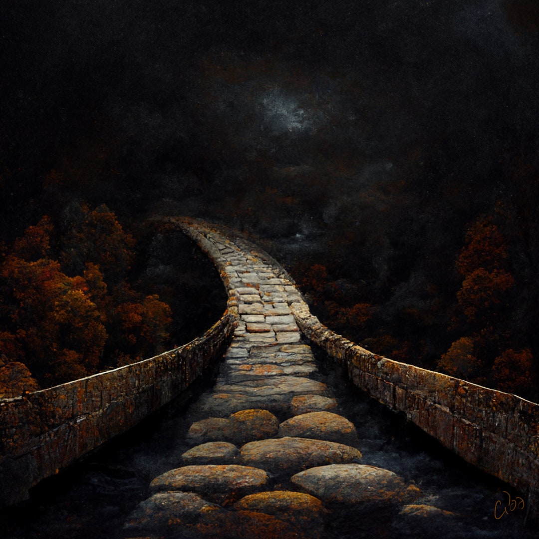 PRE-ORDER: Dark Path, Darker Bridge - Human/ai Hybrid Art Print or ...