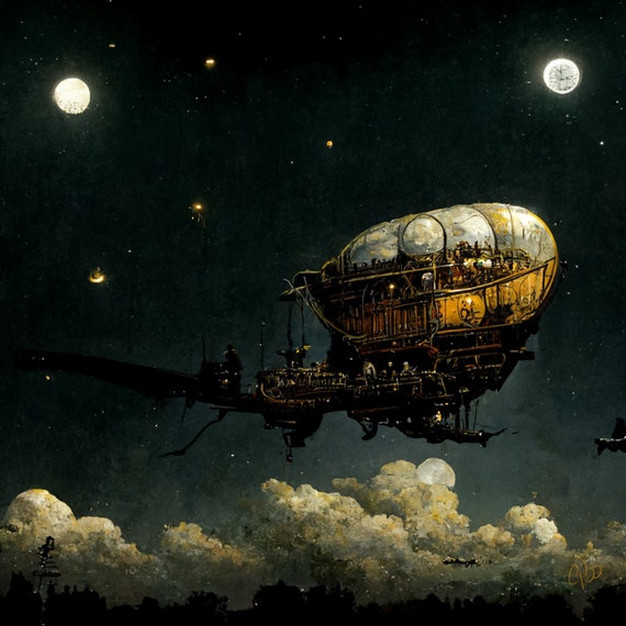 Fantasy Airship Wallpaper