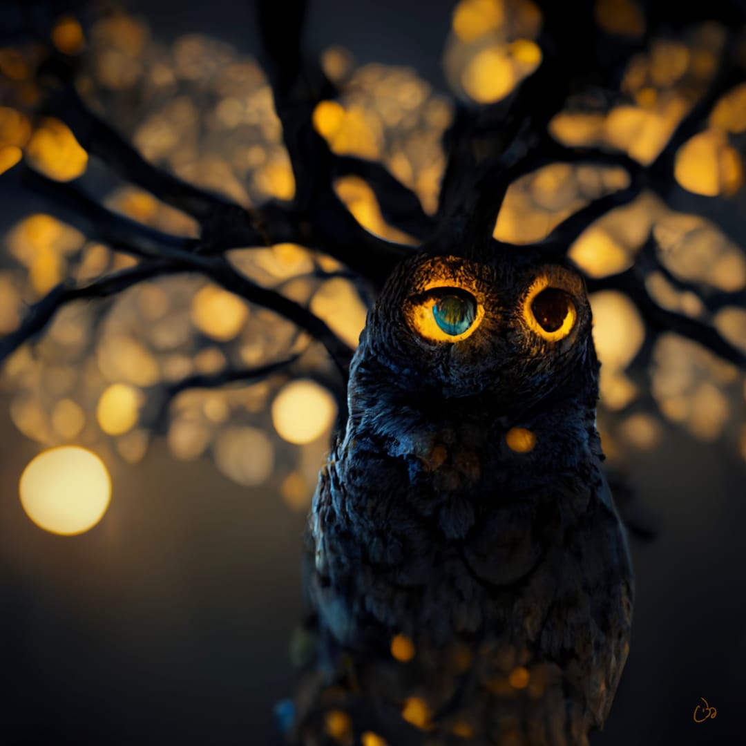 Night Owl Human/ai Hybrid Art Print or Gallery Wrapped Canvas - Etsy